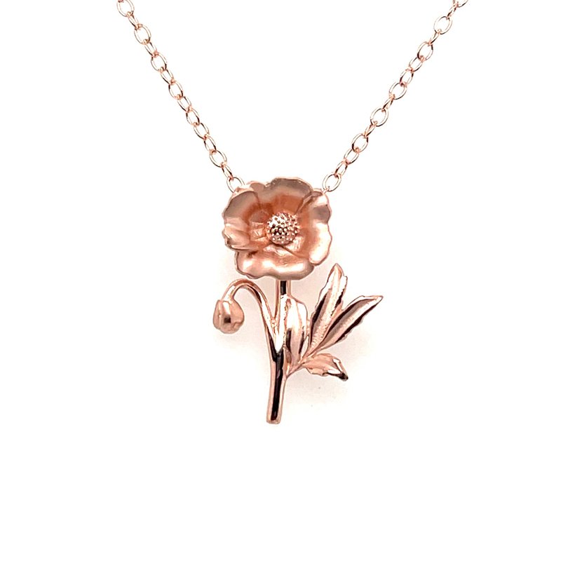 Poppy flower necklace store