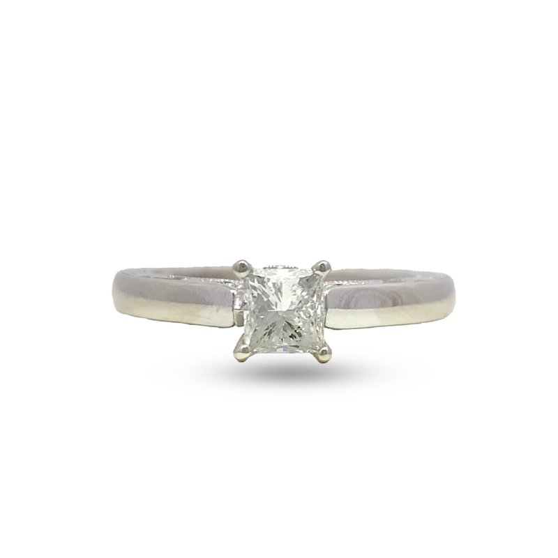 Antique & Estate Jewelry 14k White Gold Leo Cut Diamond (0.40CTW ...