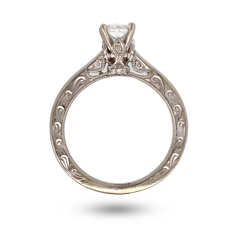 Antique & Estate Jewelry 14k White Gold Leo Cut Diamond (0.40CTW ...