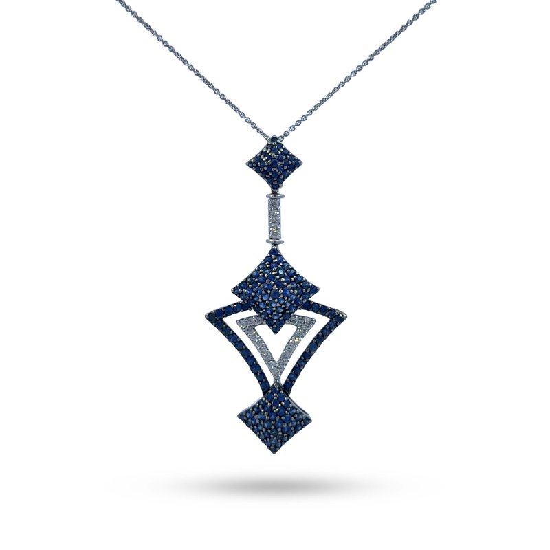 Antique & Estate Jewelry 18k White Gold Circa 1980 Early Modern Pendant ...