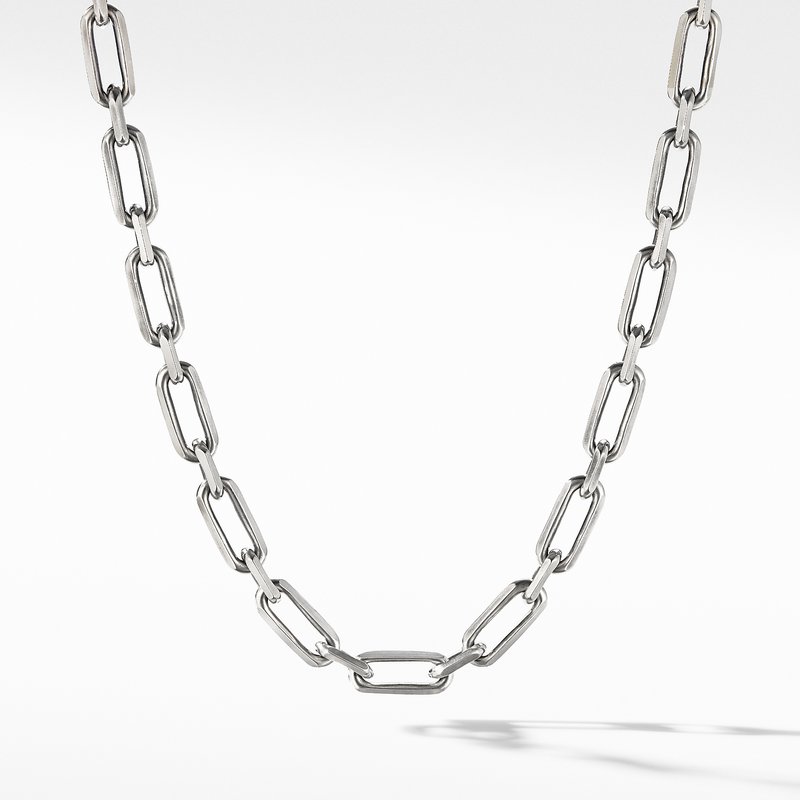 Elongated Open Chain Link Necklace in Sterling Silver 192740850851 ...
