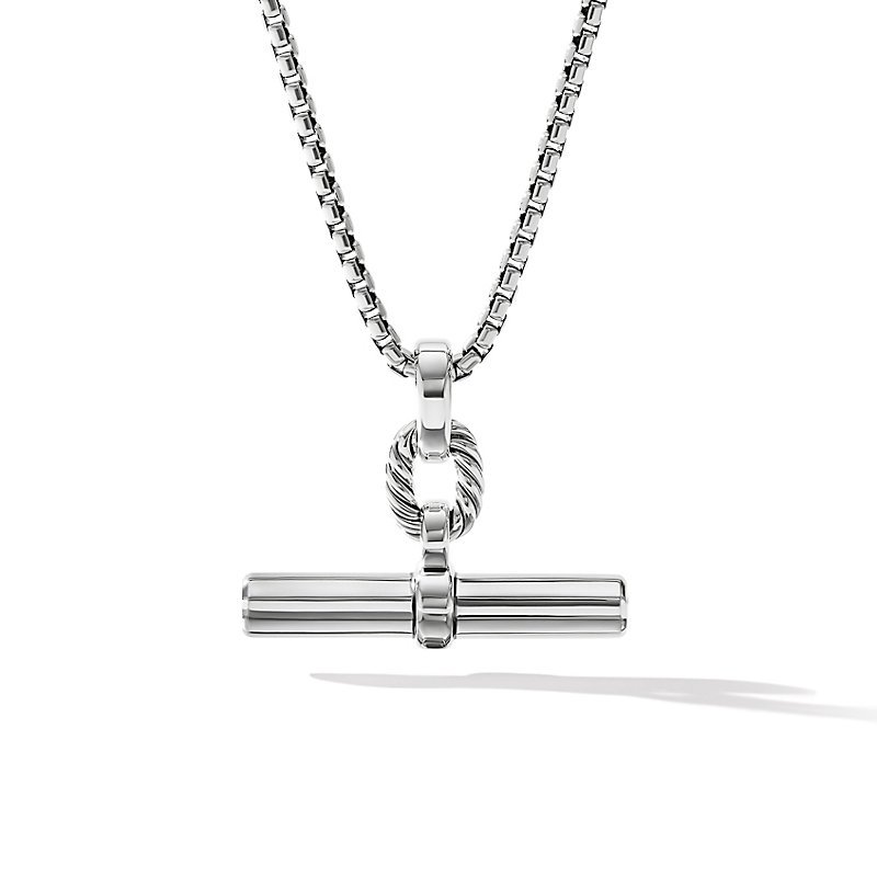 Lexington E/W Barrel Pendant in Sterling Silver 192740818608 - Mednikow