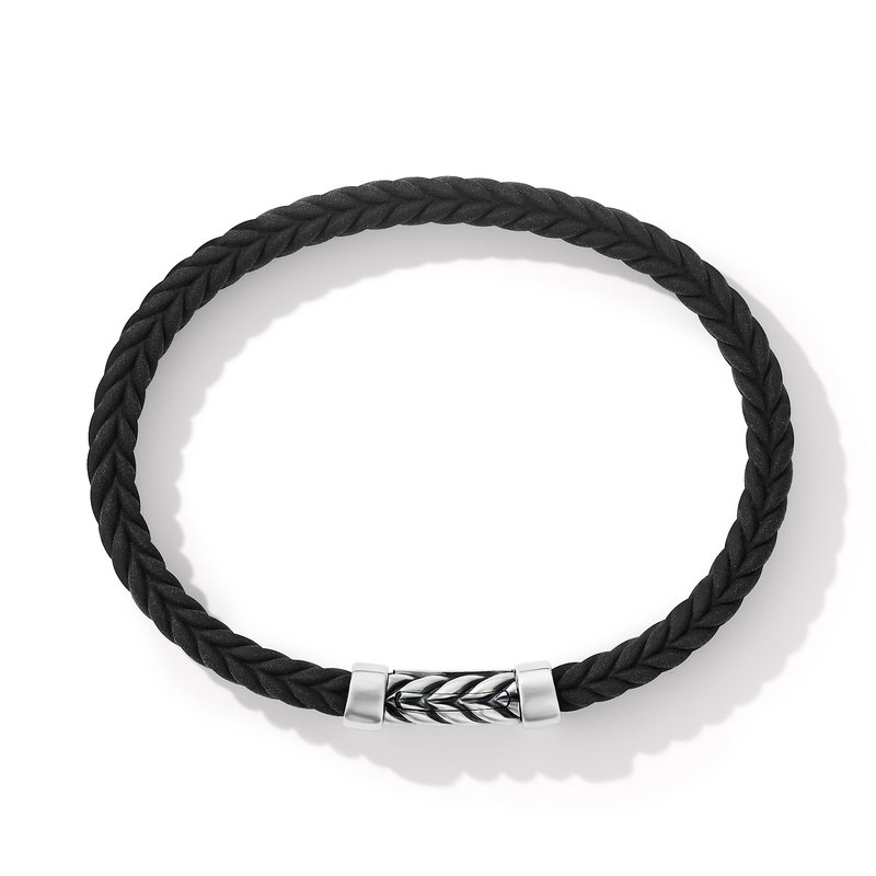 Chevron Black Rubber Bracelet 192740877872 - Mednikow