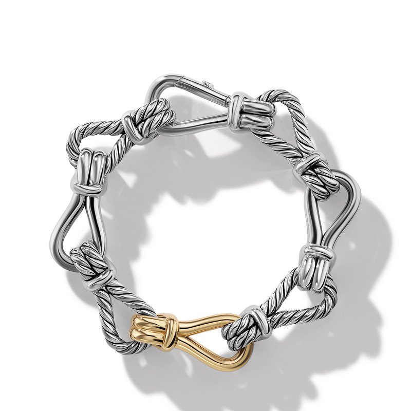 Thoroughbred Loop Chain Bracelet in Sterling Silver with 18K Yellow ...