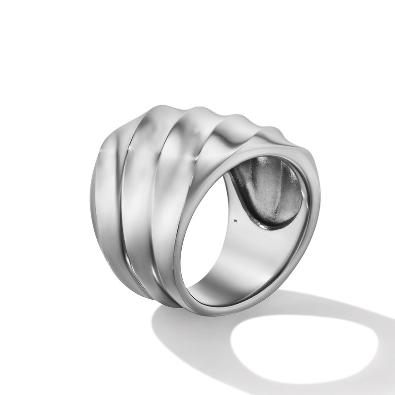 Cable Edge™ Saddle Ring in Recycled Sterling Silver 192740771422 - Mednikow