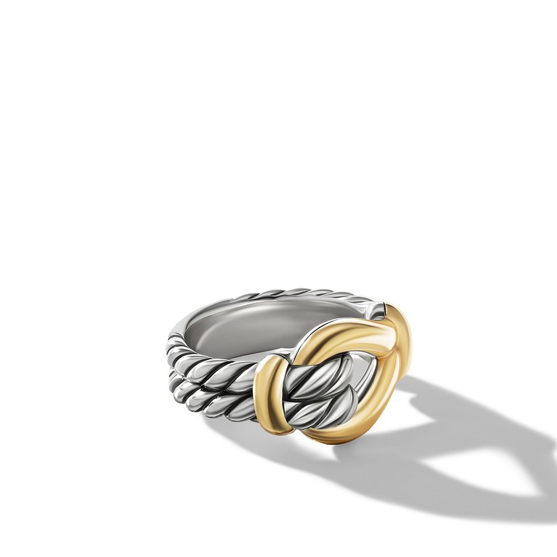 Thoroughbred Loop Ring in Sterling Silver with 18K Yellow Gold ...