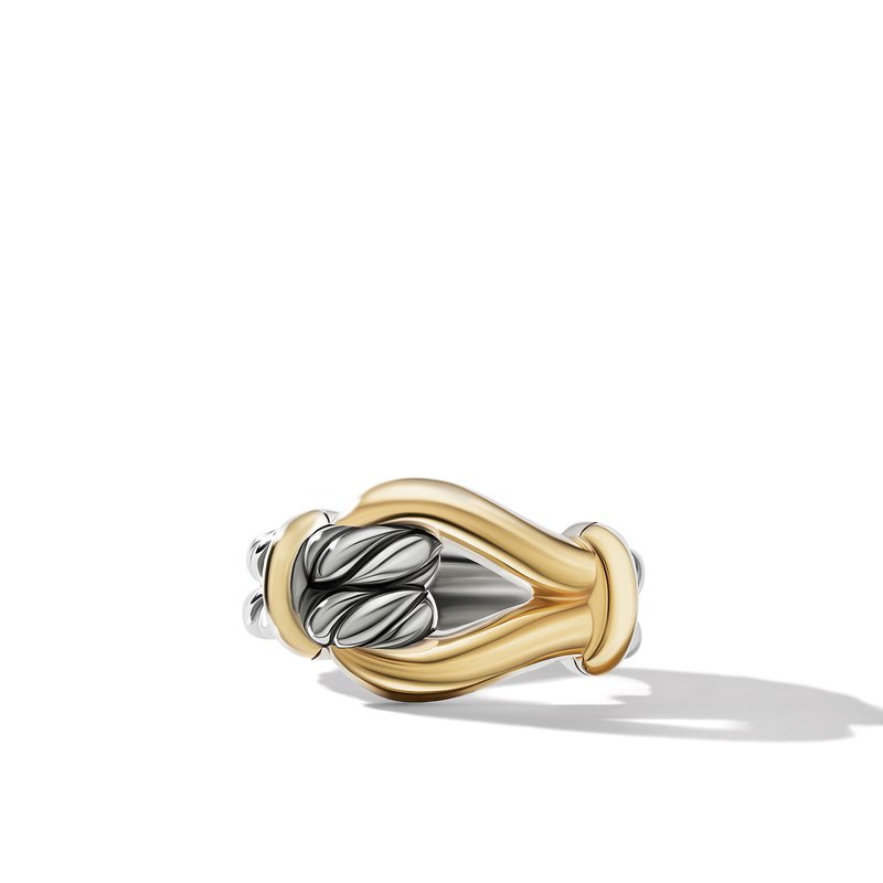 Thoroughbred Loop Ring in Sterling Silver with 18K Yellow Gold ...