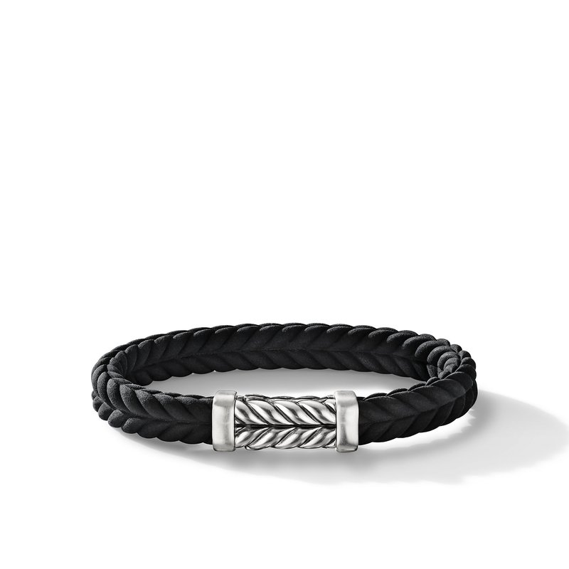 Chevron Black Rubber Bracelet 192740897887 - Mednikow
