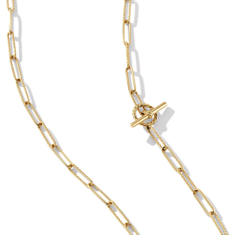 DY Madison® Elongated Chain Necklace in 18K Yellow Gold 192740778360 ...