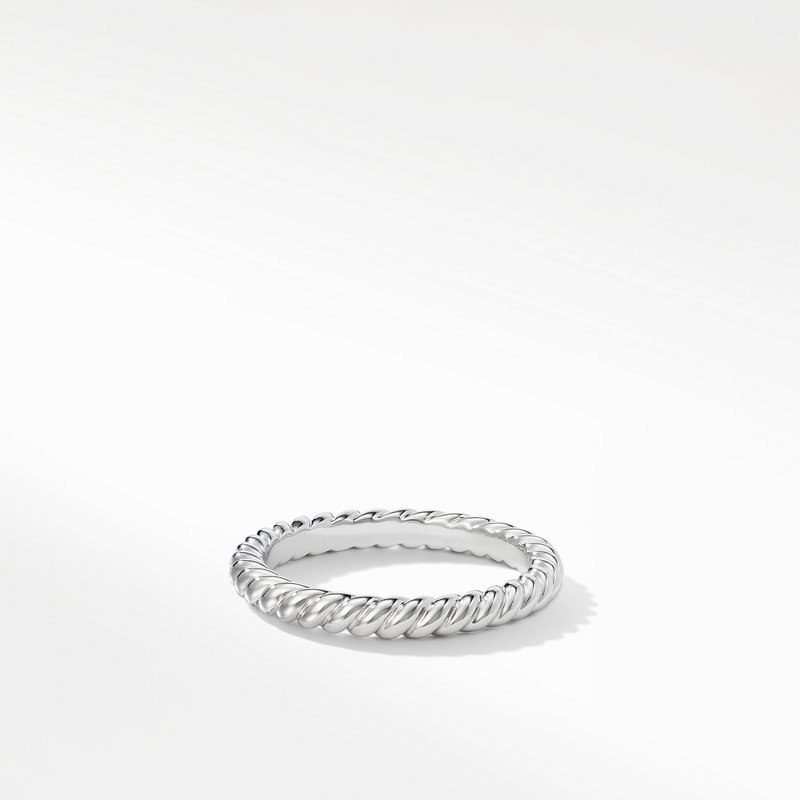 DY Unity Cable Band Ring in Platinum 883932712056 - Mednikow