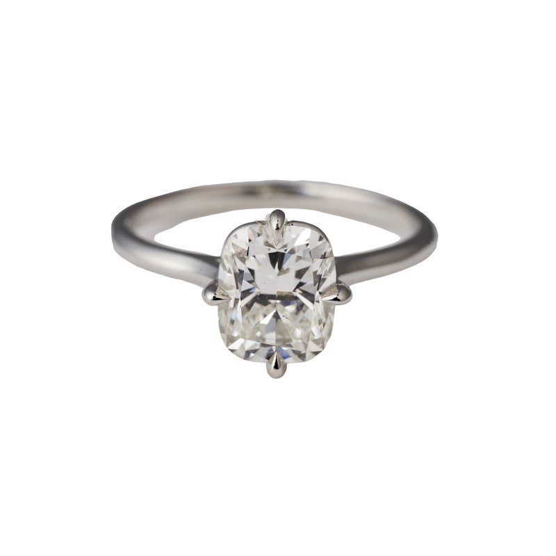 Kwiat Cushion Compass orientation floating solitaire diamond engagement ...