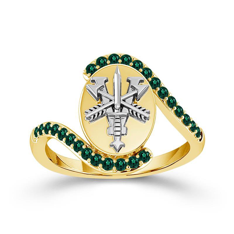 Two Hearts One Badge The Legion Ring - Yellow & White Gold, Set with 3 ...