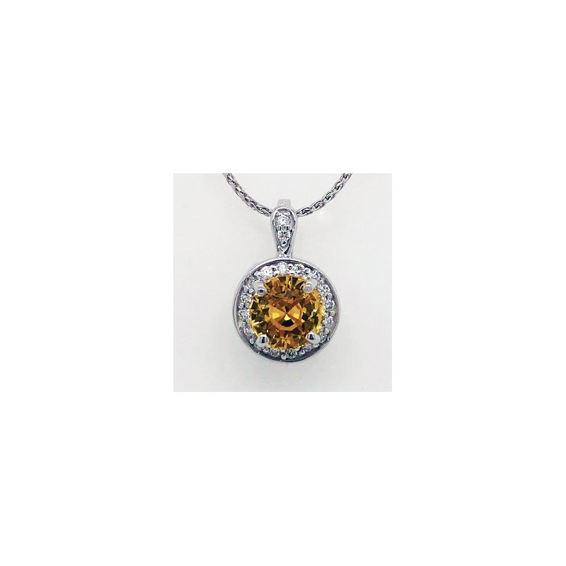 Flora Signature Yellow Sapphire and Diamond Pendant 001-230-01501 ...