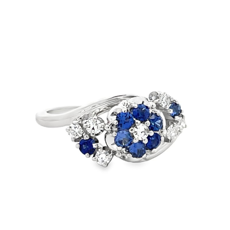 Flora Signature Estate - Jabel Blue Sapphire and Diamond Ring 001-808 ...