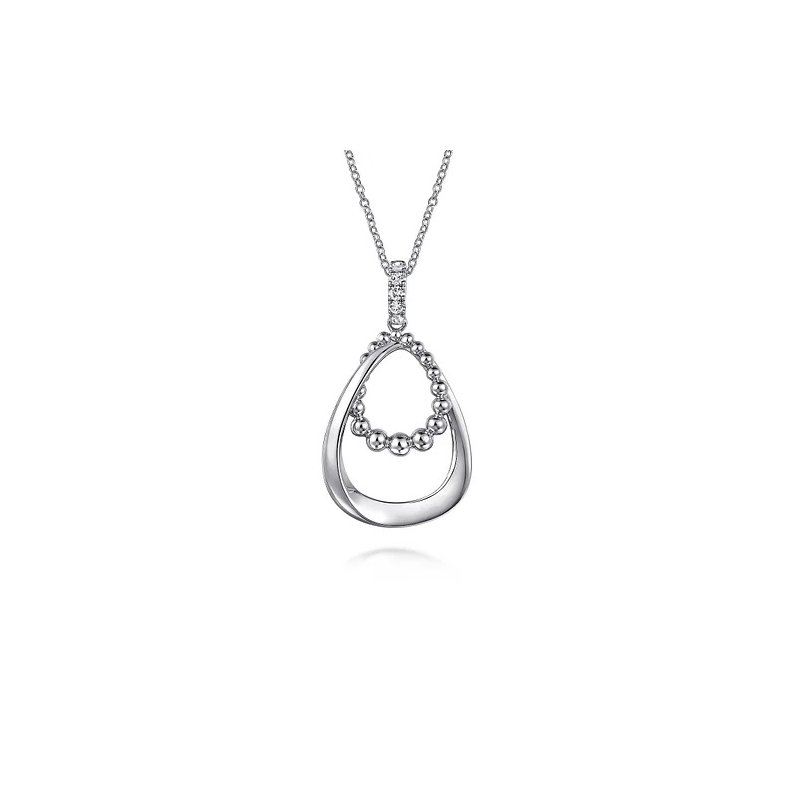 Flora Signature Sterling Silver and White Sapphire Necklace 001-640 ...