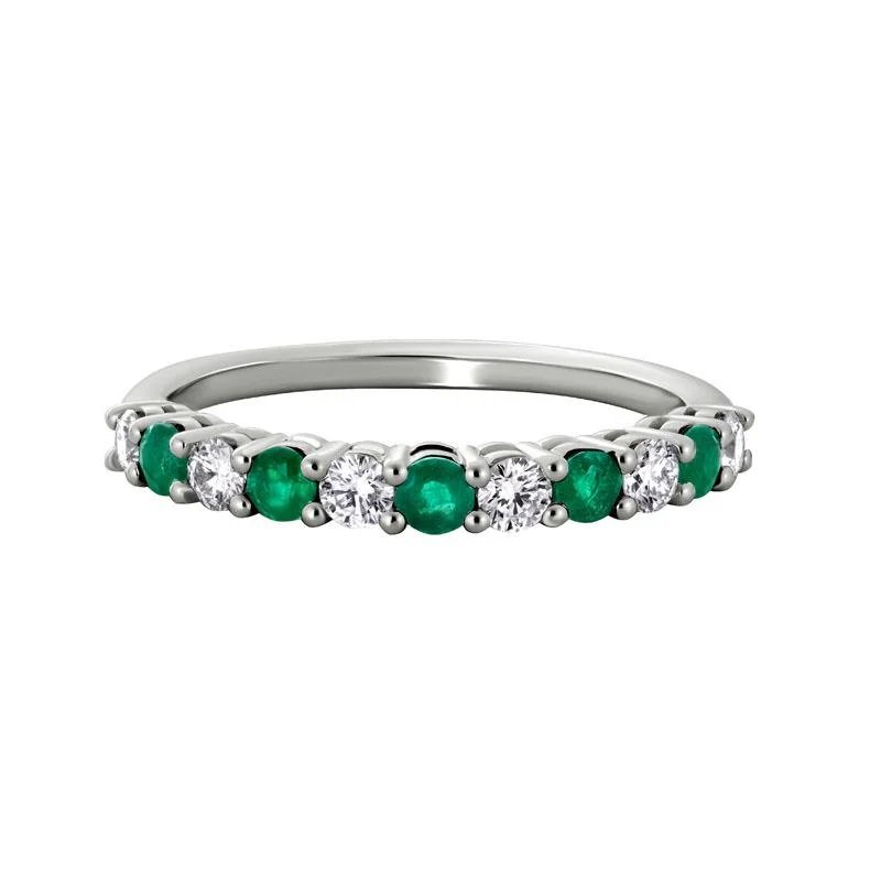 Flora Signature Emerald and Diamond Ring 001-255-00094 - Flora Gems