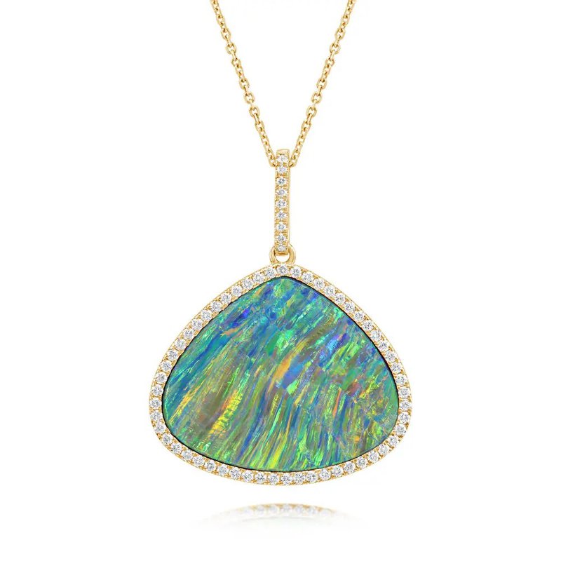 Flora Signature Australian Opal Doublet and Diamond Pendant 001-230 ...