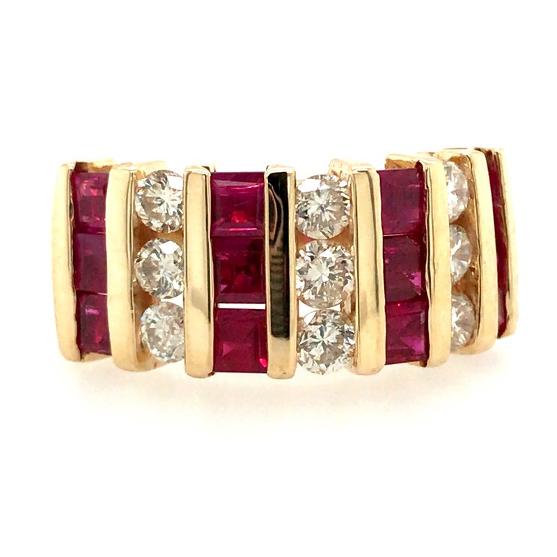 Flora Signature Estate - Ruby and Diamond Ring 002-808-00446 - Flora Gems