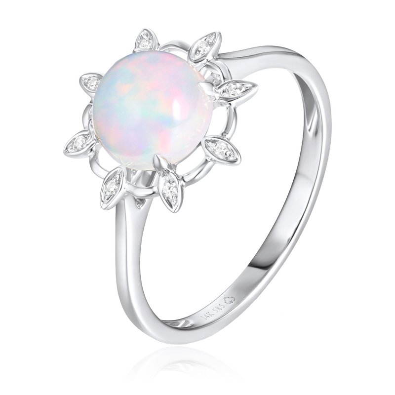 Flora Signature Opal and Diamond Ring 002-200-00537 - Flora Gems