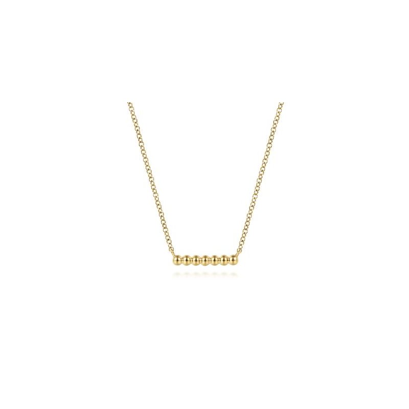 Flora Signature Gold Bar Necklace 002-431-00097 - Flora Gems