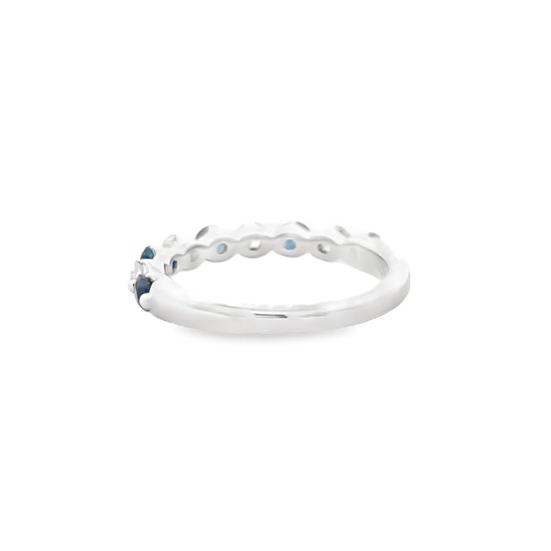 Flora Signature Blue Sapphire and Diamond Stackable Ring 001-255-00080 ...