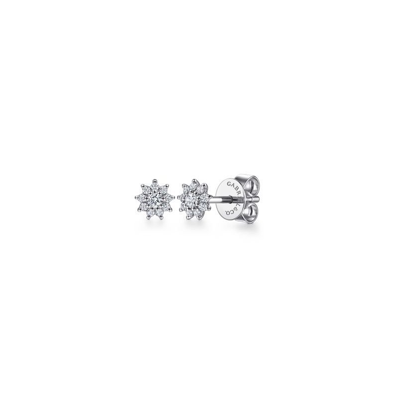 Flora Signature Diamond Flower Earrings 001-150-01937 - Flora Gems