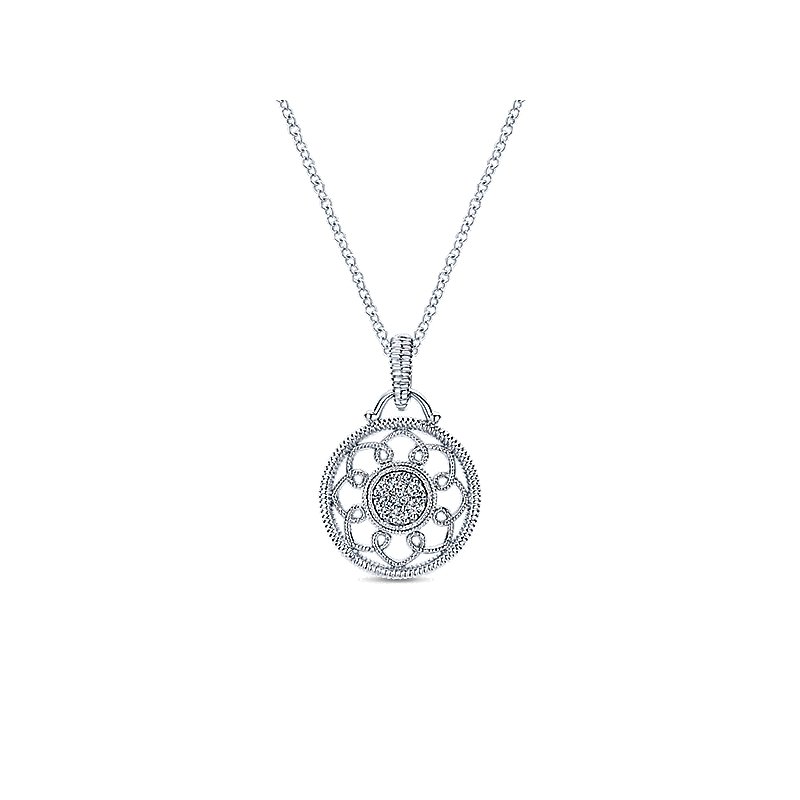Flora Signature Sterling Silver and Diamond Necklace 001-640-00648 ...