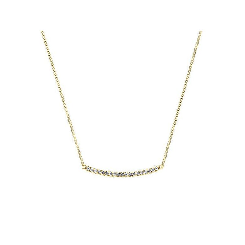 Flora Signature Diamond Bar Necklace 001-165-00561 - Flora Gems