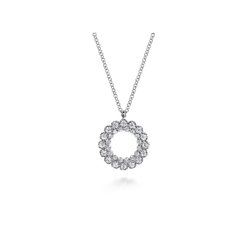 Flora Signature Open Circle Diamond Necklace 002-165-00967 - Flora Gems