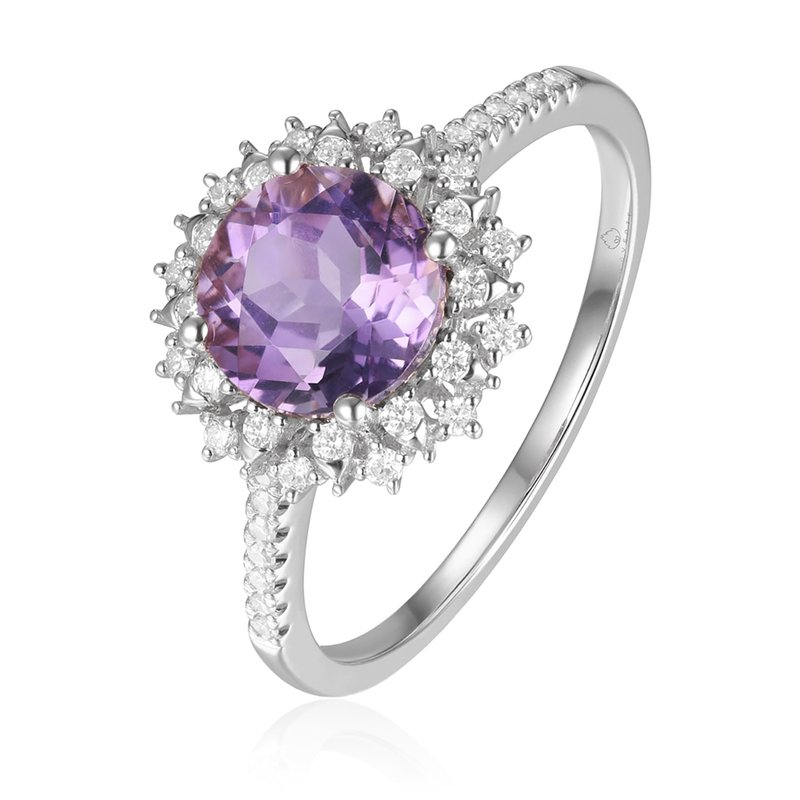 Flora Signature Amethyst and Diamond Ring 002-200-00538 - Flora Gems