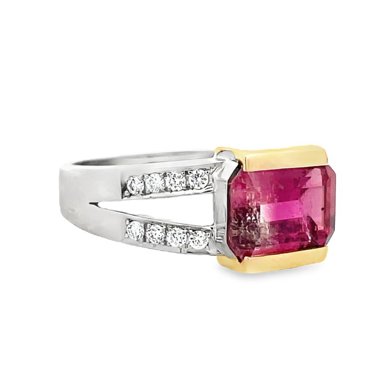 Flora Signature Tourmaline and Diamond Ring 001-200-01469 - Flora Gems