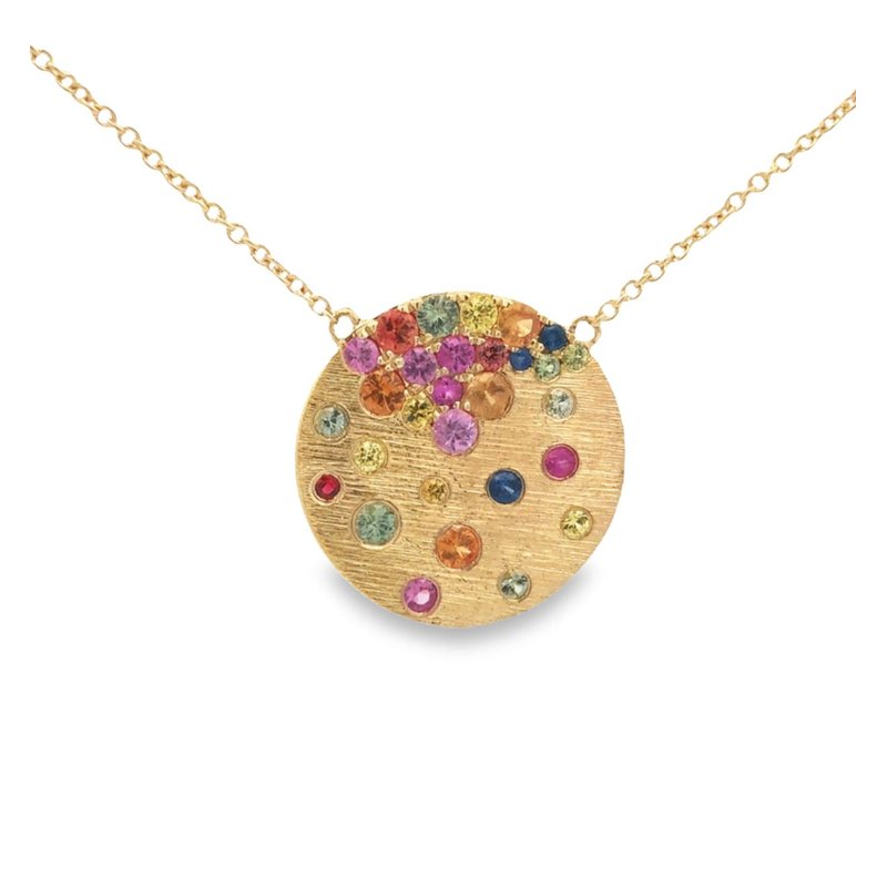 Flora Signature Multi Color Gemstone and Diamond Necklace 001-230-01577 ...