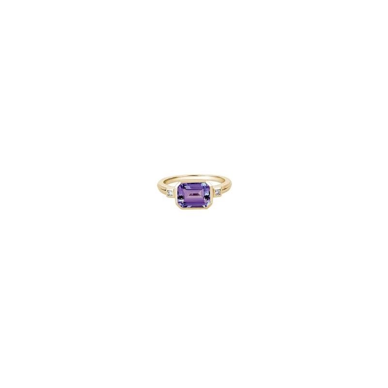 Flora Signature Amethyst and Diamond Ring 002-200-00415 - Flora Gems