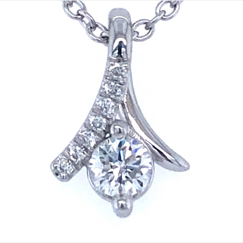 Flora Signature Sterling Silver Lab Grown Diamond Necklace 001-161 ...