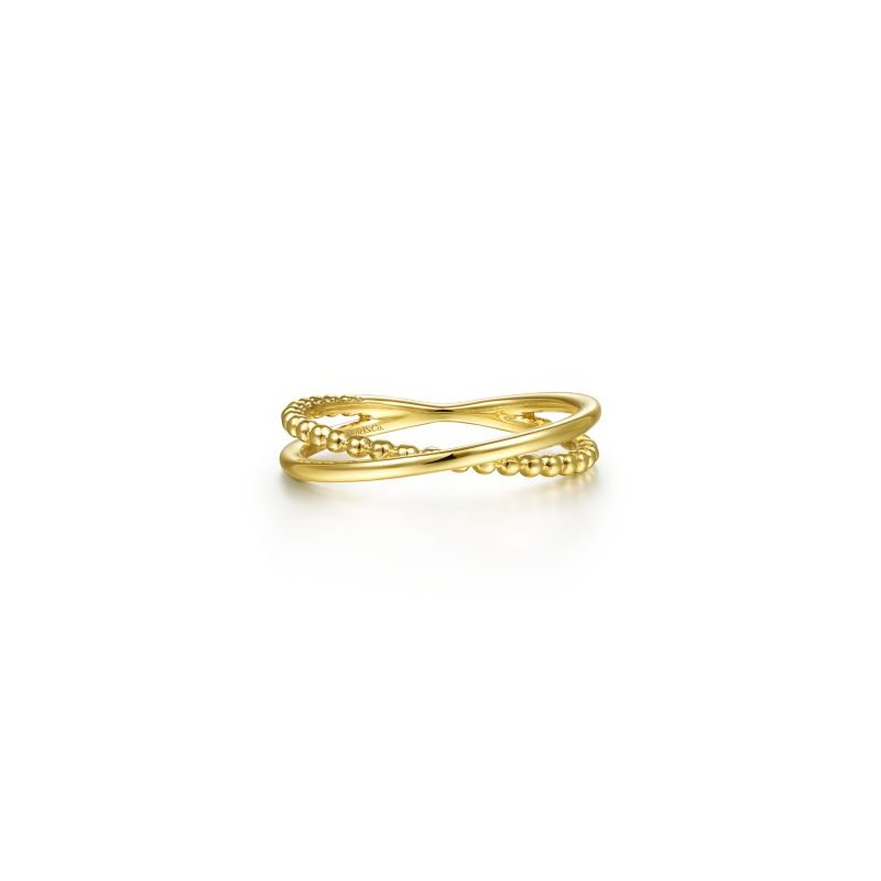 Flora Signature Yellow Gold Stackable Ring 001-410-02119 - Flora Gems