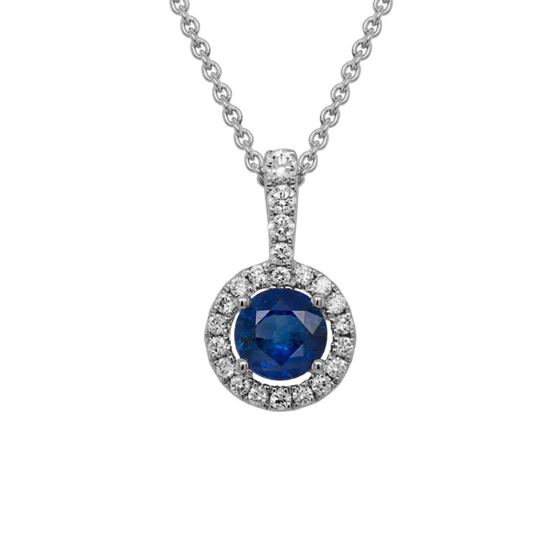 Flora Signature Sapphire and Diamond Necklace 002-230-00568 - Flora Gems