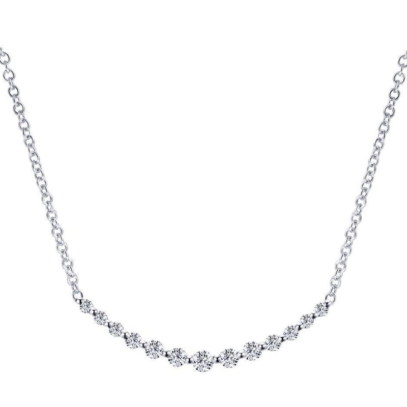 Flora Signature Diamond Bar Necklace 001-165-01086 - Flora Gems