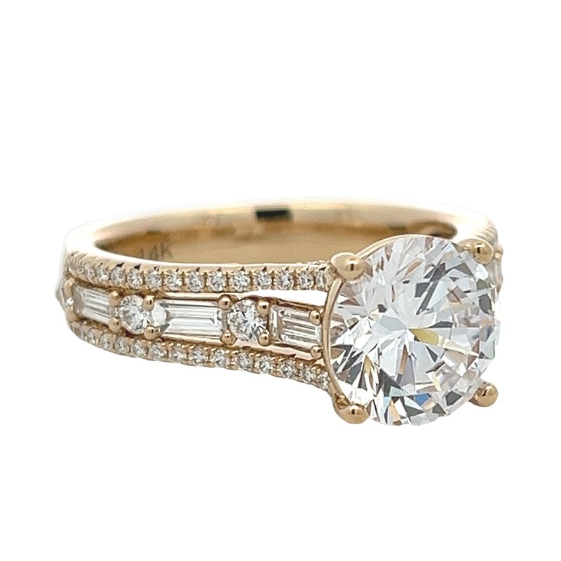 Flora Signature Diamond Engagement Ring Mounting 002-100-02140 - Flora Gems