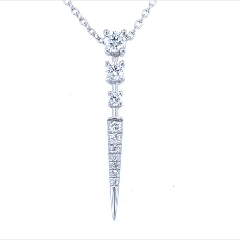 Flora Signature Sterling Silver Lab Grown Diamond Necklace 001-161 ...