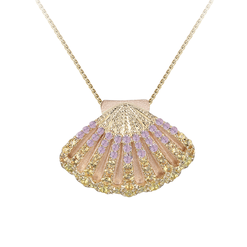 Denny Wong Designs 14Kt. Yellow Gold Fancy Colored Genuine Sapphire ...