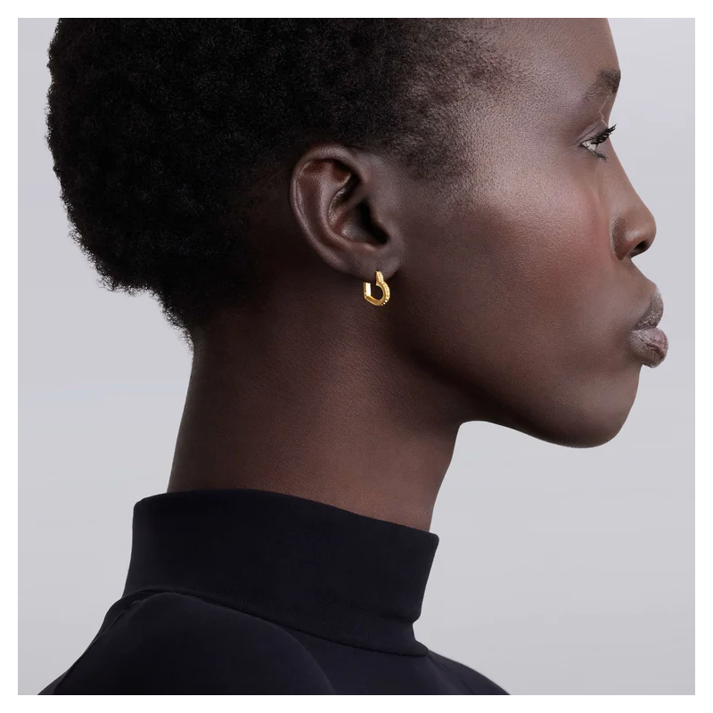 LAGOS 18K YELLOW GOLD CAVIAR 14X2MM HEART HUGGIES 001-425-06800 ...