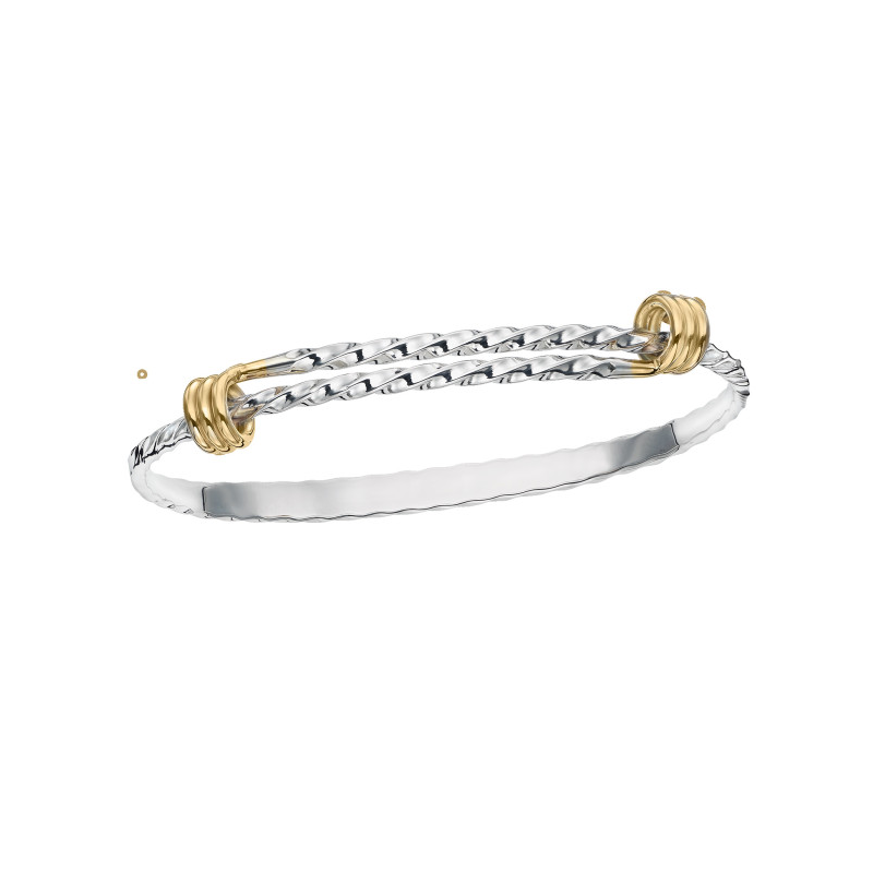 E. L. Designs STERLING SILVER AND 14K YELLOW GOLD L'AMIE TWIST SLIDE ...