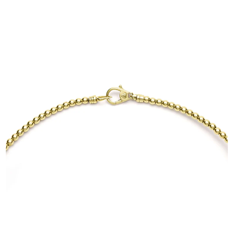 LAGOS 18K YELLOW GOLD 3MM GOLD CAVIAR BEAD COLLAR NECKLACE 16'' 001-431 ...