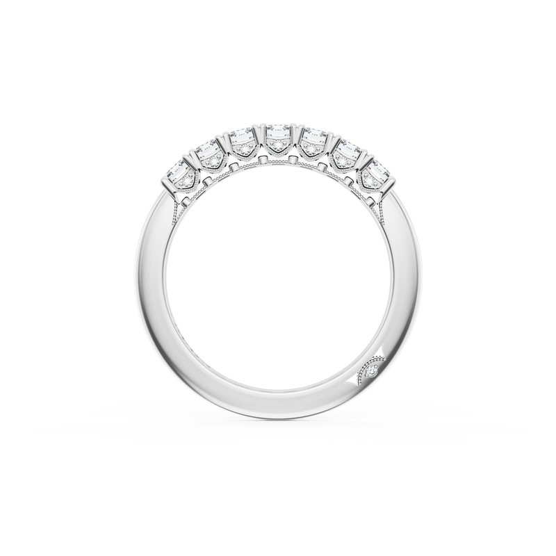 Tacori PLATINUM CLASSIC CRESCENT ROYAL T EMERALD CUT DIAMOND WEDDING ...