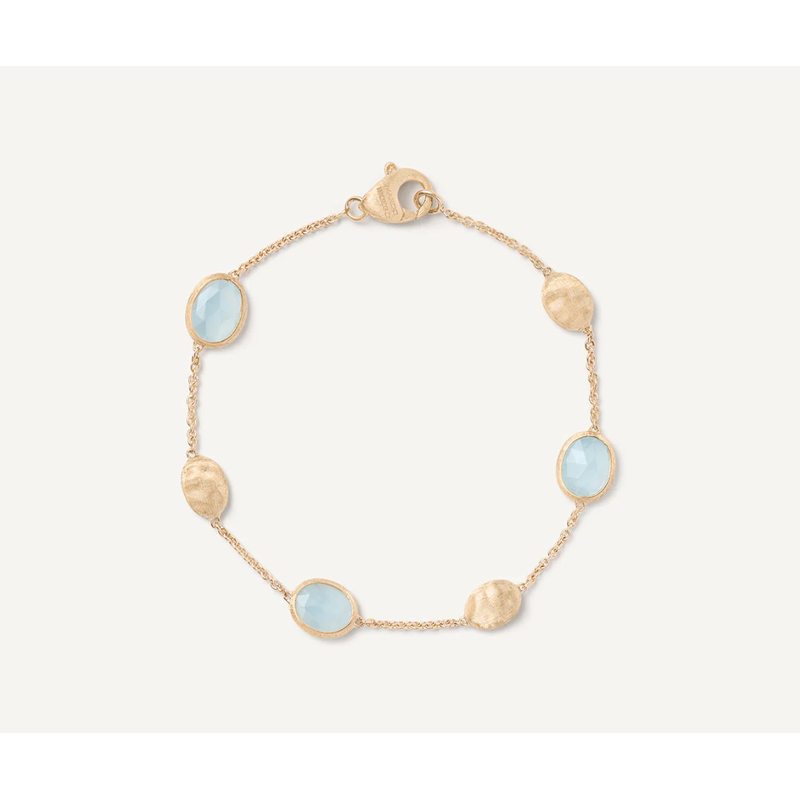 Marco Bicego 18K YELLOW GOLD SIVIGLIA AQUAMARINE BEAD BRACELET 001-240 ...