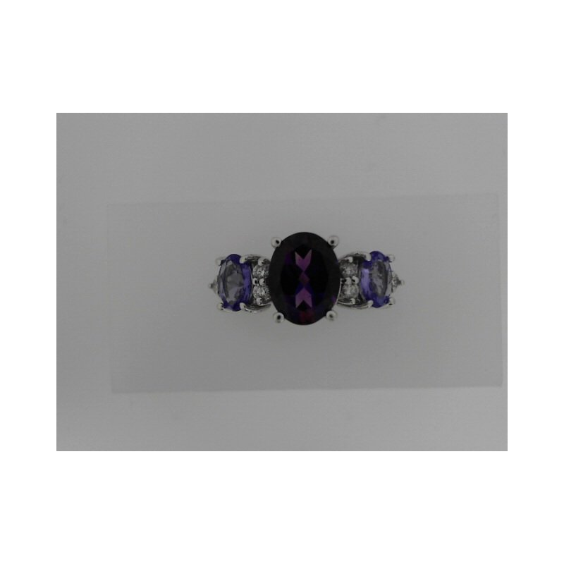 Northeastern Jewelry Signature Collection 14K WHITE GOLD AMETHYST ...