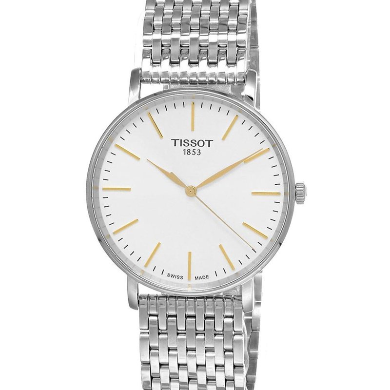 Tissot EVERYTIME GTS QUARTZ WHITE ON STEEL BRACELET 006-520-06214 ...