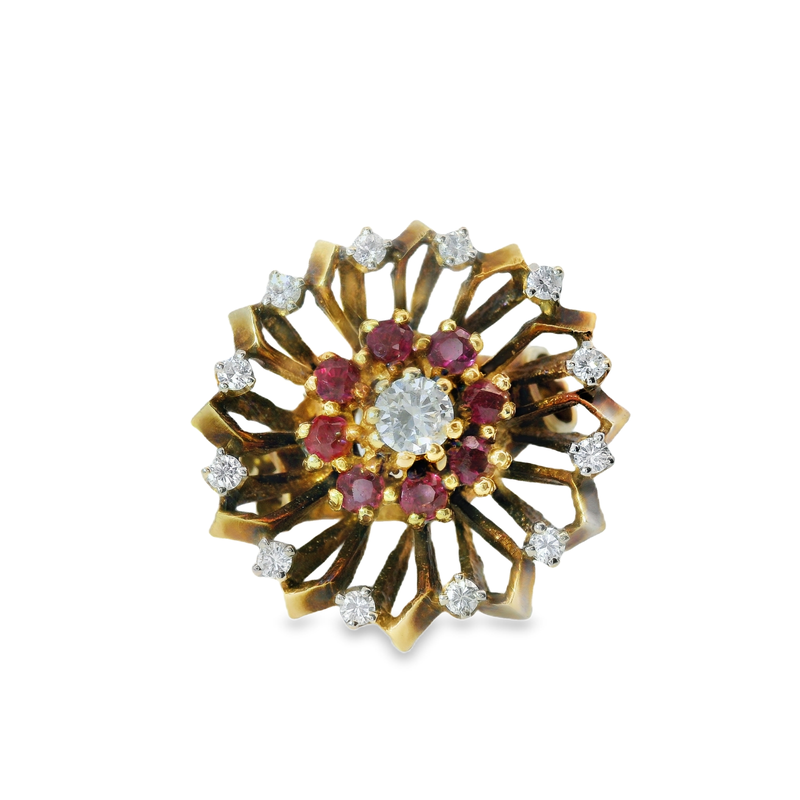 Northeastern Jewelry Signature Collection 14K YELLOW GOLD RUBY ...