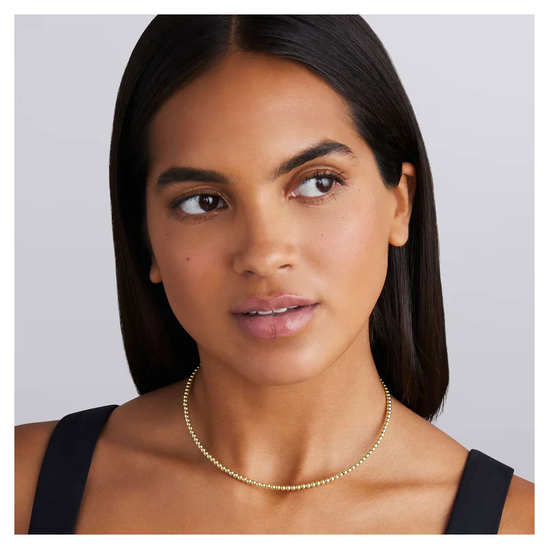 LAGOS 18K YELLOW GOLD 3MM GOLD CAVIAR BEAD COLLAR NECKLACE 16'' 001-431 ...