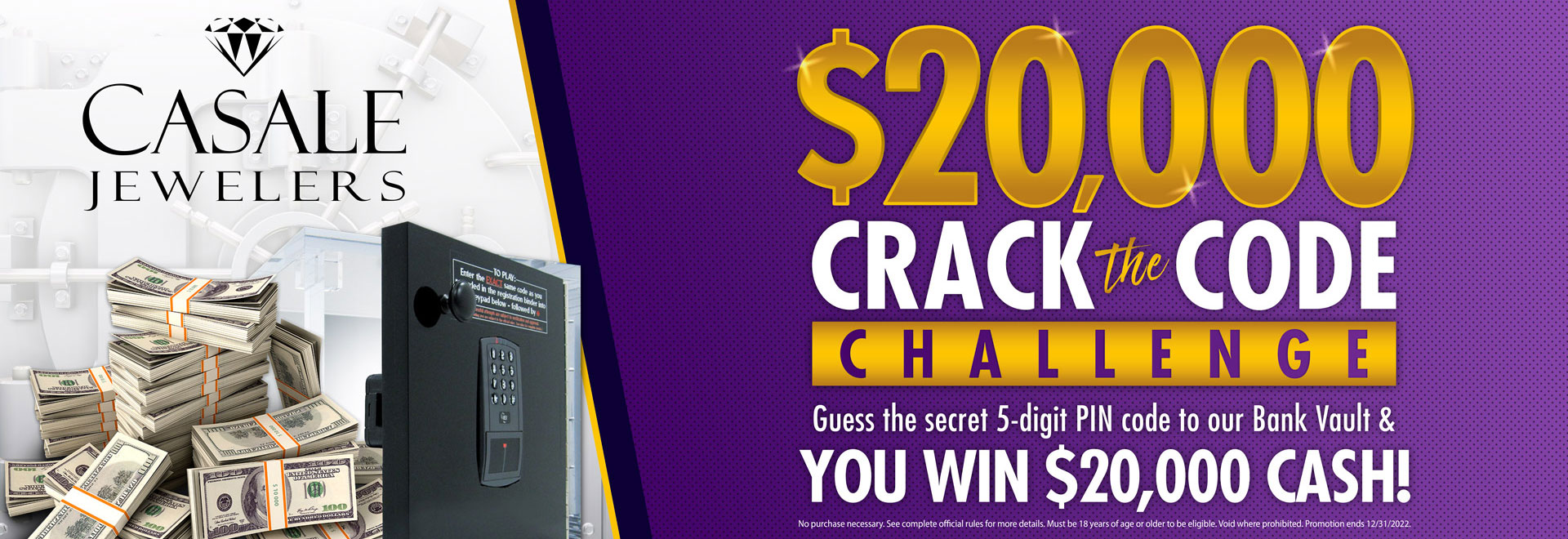 Crack the Vault & Win $20,000 | Casale Jewelers Holiday Contest